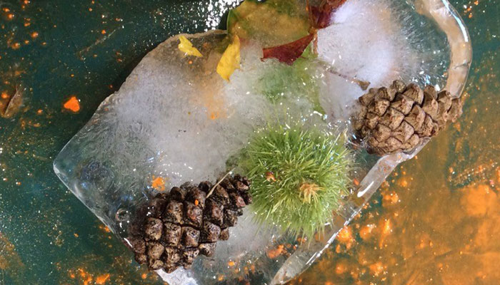 Autumn Sensory Ice Play | 22 Street Lane Nursery, Leeds